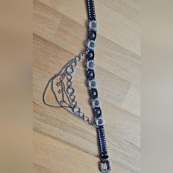 D.I.A | Accessories | Dia Gyaru Layered Silver And Gold Star Chain Belt ...